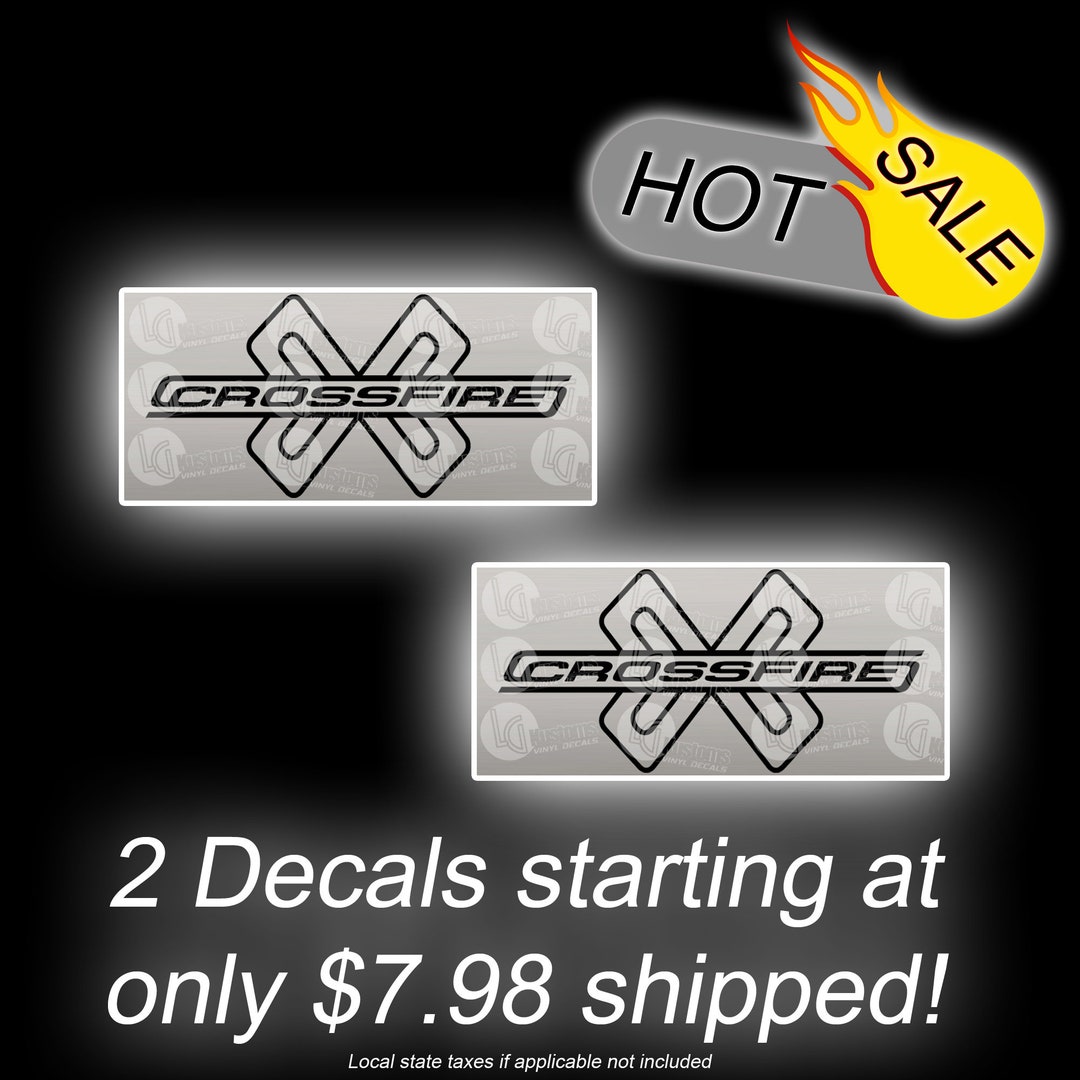 Crossfire Audio Car Audio Logo (2) Vinyl Decals - Free Upgraded ...