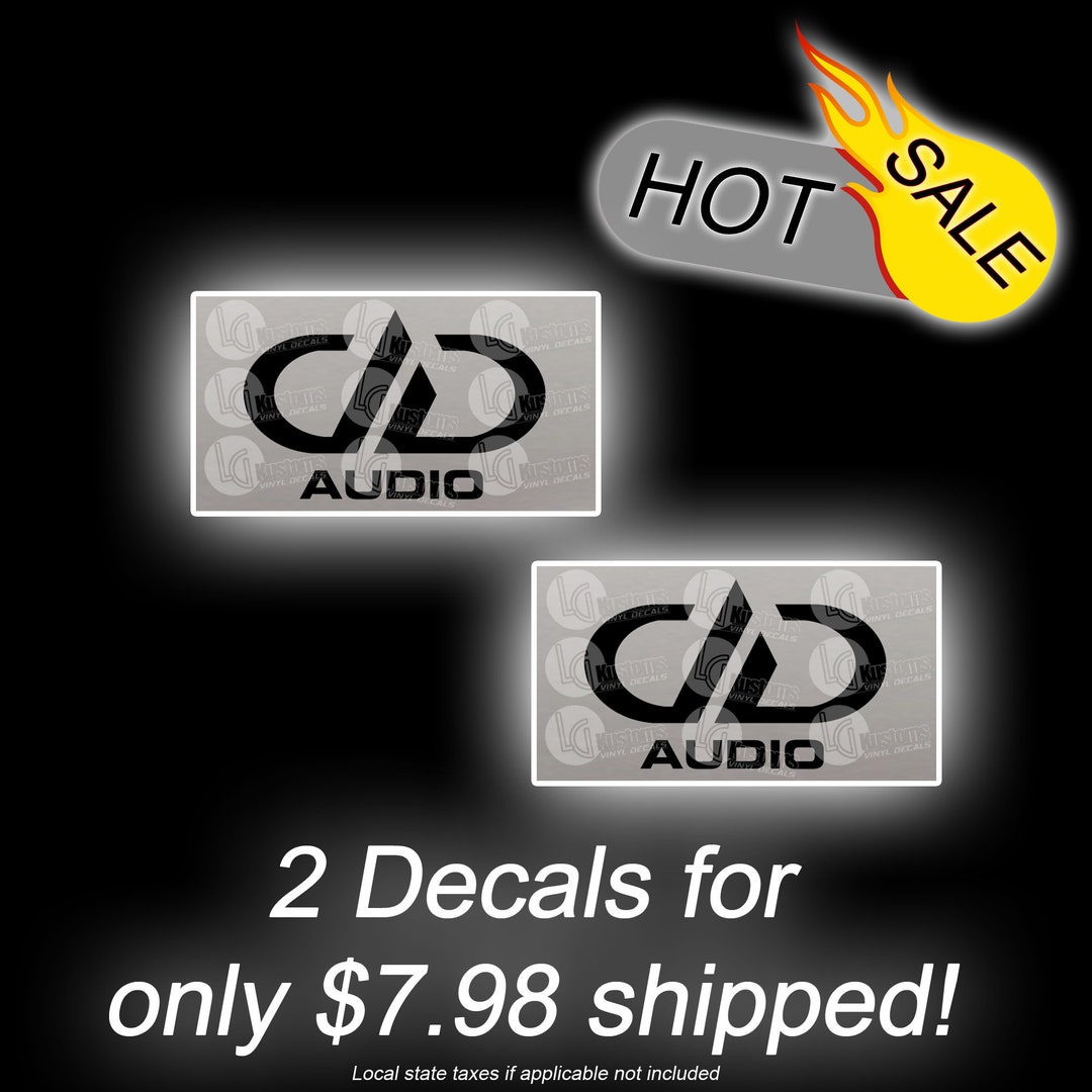 DD Audio Car Audio Logo (2) Vinyl Decals - Free Upgraded Shipping and ...