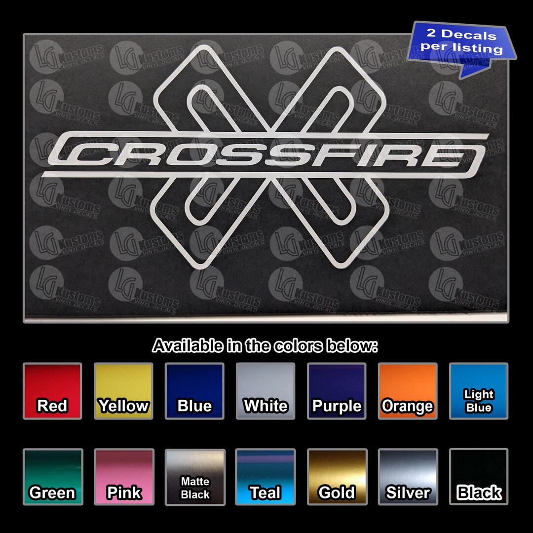 Crossfire Audio Car Audio Logo Vinyl Decals - 2 Pack - REAL USPS ...