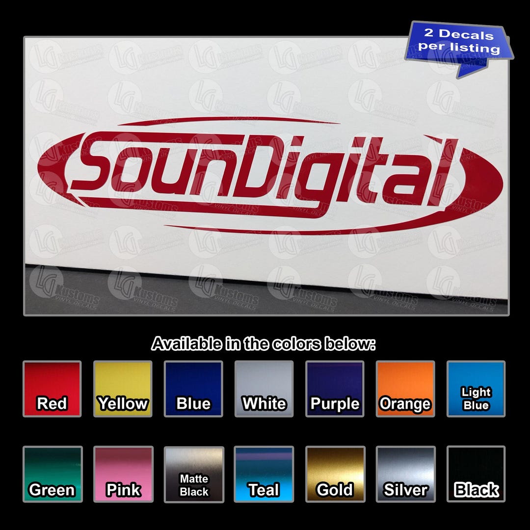 Soundigital Audio Car Audio Logo Vinyl Decals - 2 Pack - REAL USPS ...