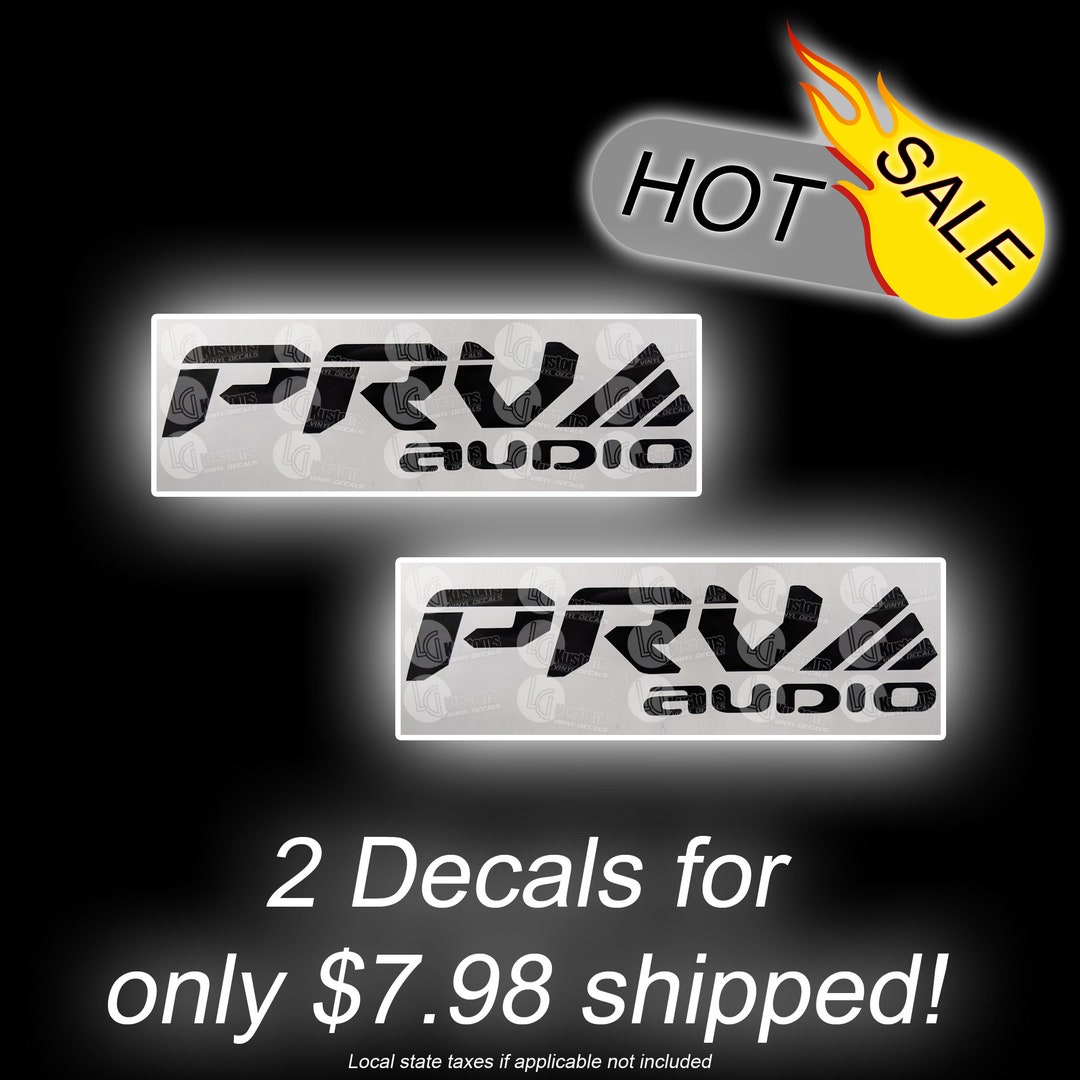 PRV Audio Car Audio Logo 2 Vinyl Decals for Window/case and Many Other ...