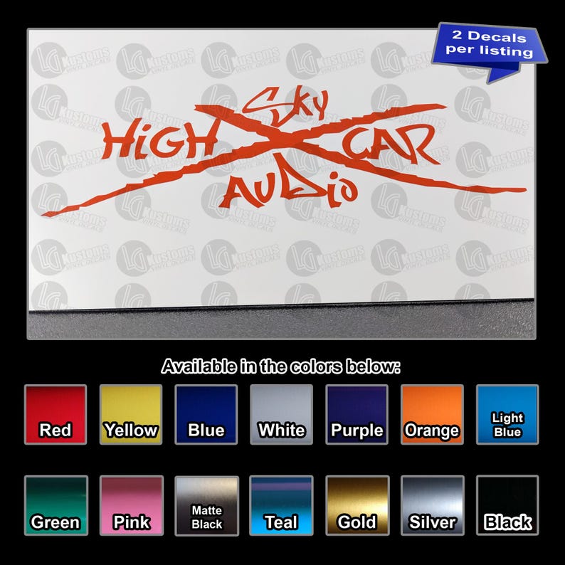 Sky High Car Audio Logo Vinyl Decals SHCA - 2 Pack - REAL USPS Tracking ...