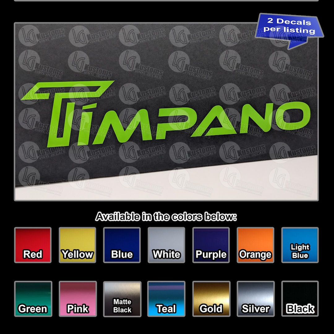 Timpano Audio Car Audio Logo Vinyl Decals - 2 Pack - REAL USPS Tracking ...