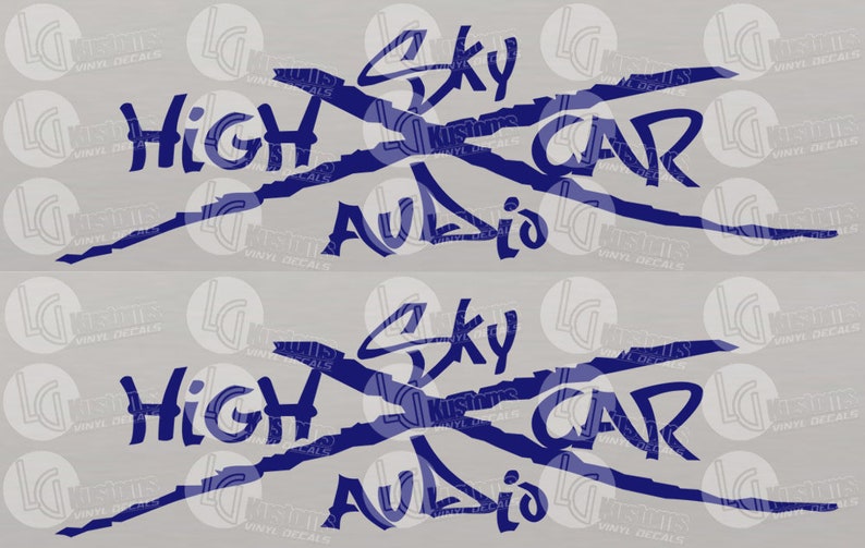 Sky High Car Audio Logo Vinyl Decals SHCA - 2 Pack - REAL USPS Tracking ...