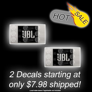 JBL Audio Car Audio Logo (2) Vinyl Decals - Free Upgraded Shipping and ...