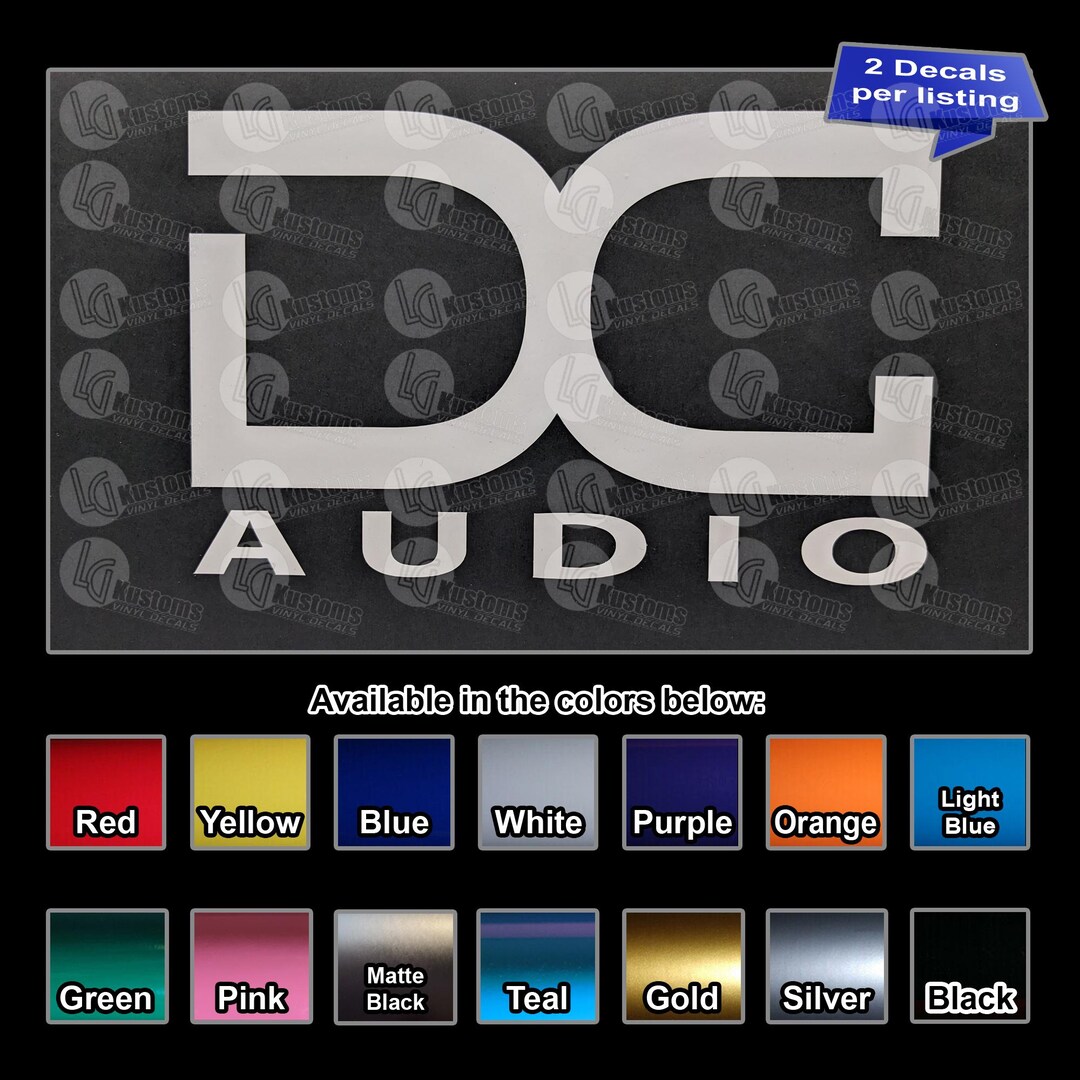 DC Audio Car Audio Logo Vinyl Decals - 2 Pack - REAL USPS Tracking ...