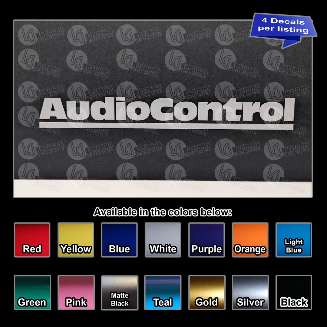 Audiocontrol Car Audio Logo Vinyl Decals - 4 Pack - REAL USPS Tracking ...
