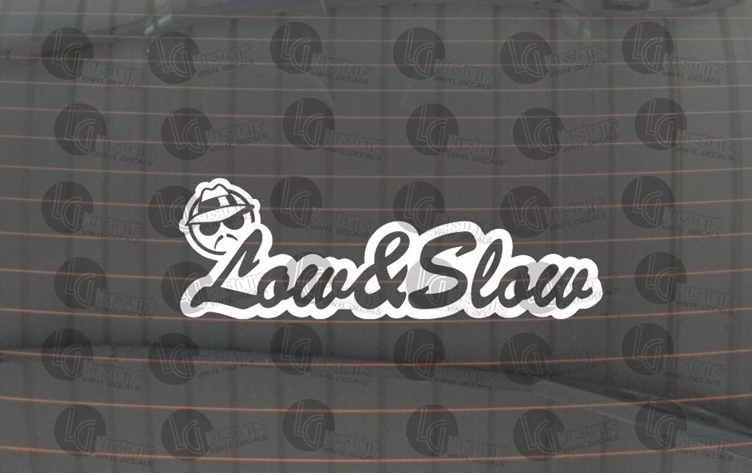 Low & Slow Lowrider Lowered Logo Vinyl Decal for Window/case and Many ...