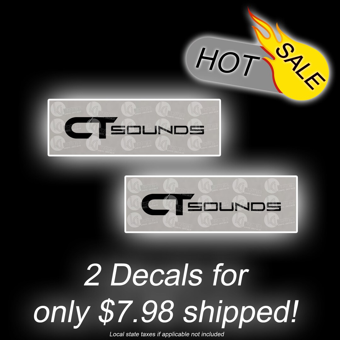 CT Sounds Car Audio Logo 2 Vinyl Decals Free Upgraded Shipping and REAL ...