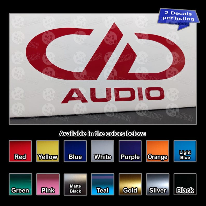DD Audio Car Audio Logo Vinyl Decals - 2 Pack - REAL USPS Tracking ...