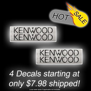 Kenwood Car Audio Logo (4) Vinyl Decals - Free Upgraded Shipping and ...