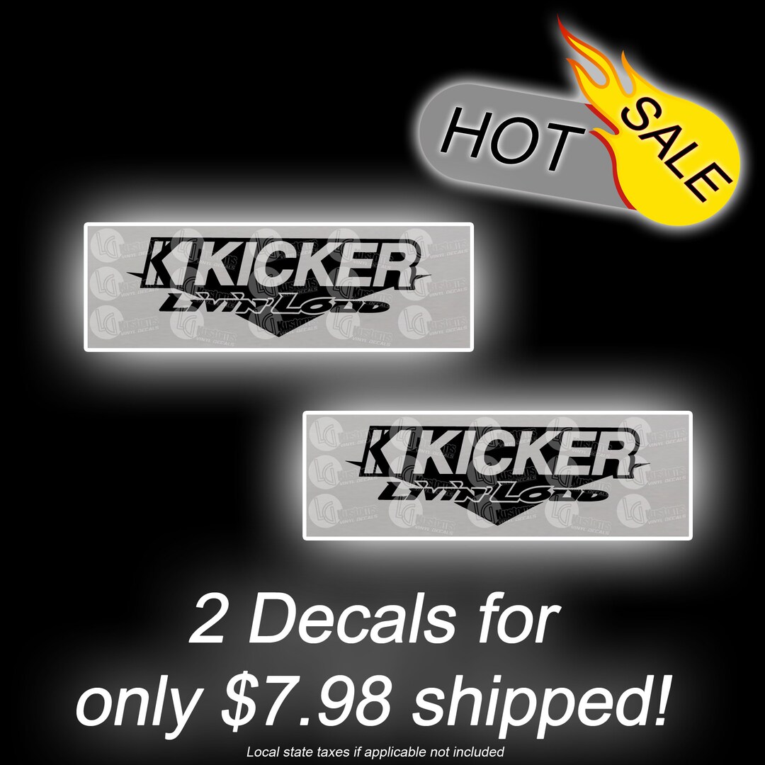 Kicker Car Audio Logo 2 Vinyl Decals Free Upgraded Shipping and REAL ...