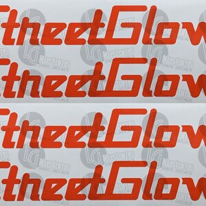 Streetglow Underglow Neon LED Logo (4) Vinyl Decals - Free Upgraded ...