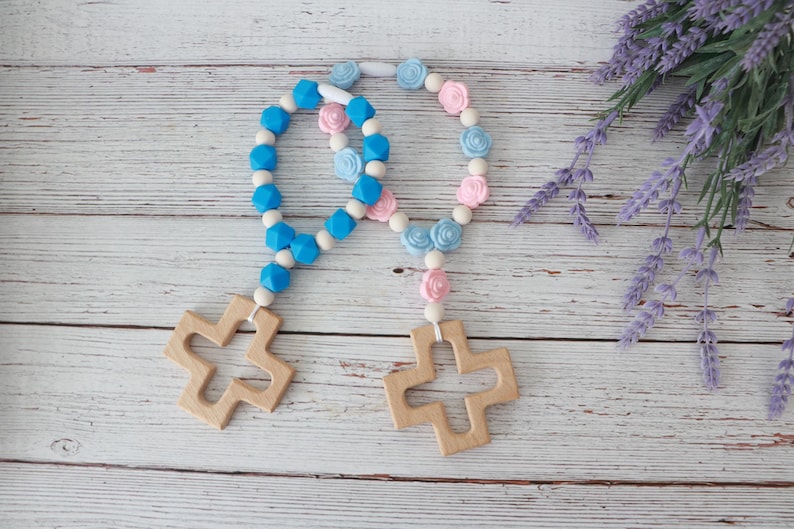 Silicone Baby Rosary – Catholic Sensory Toy, Baptism Gift - Etsy