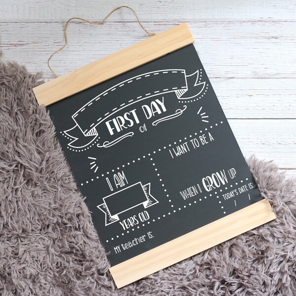 First Day Chalkboard - Etsy