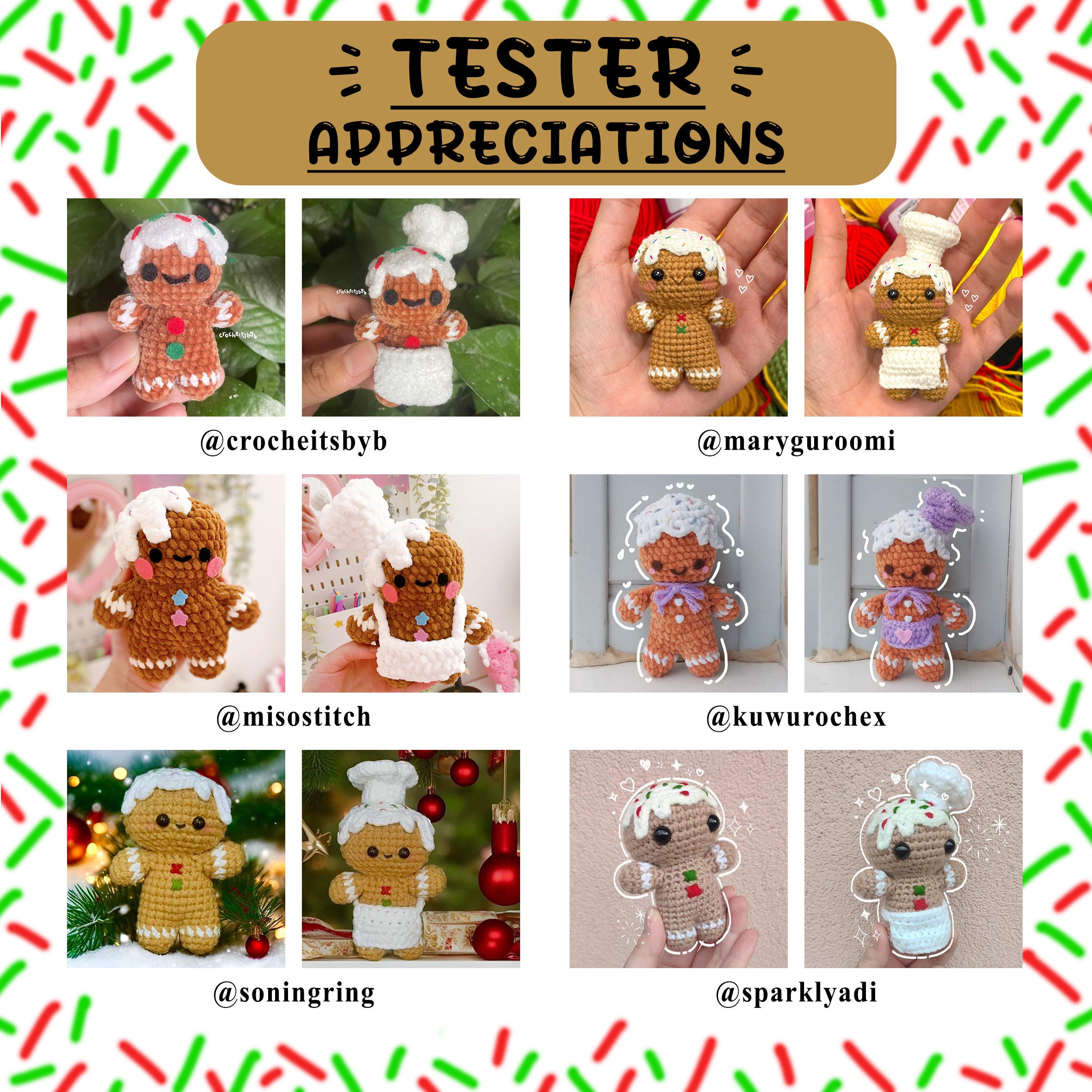 PDF CROCHET PATTERN Gingerbread Man Chef Version Amigurumi - Etsy