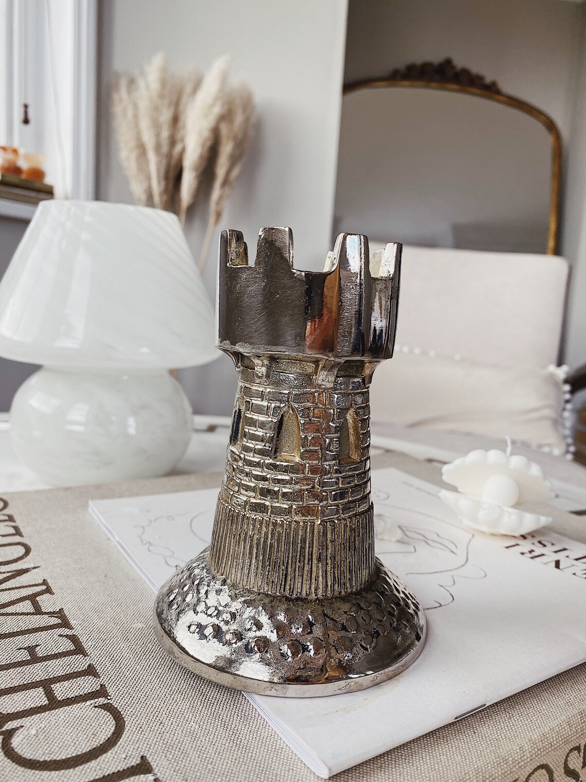 Rare Vintage Silver Castle Turret Money Box Piggy Bank | Princess ...