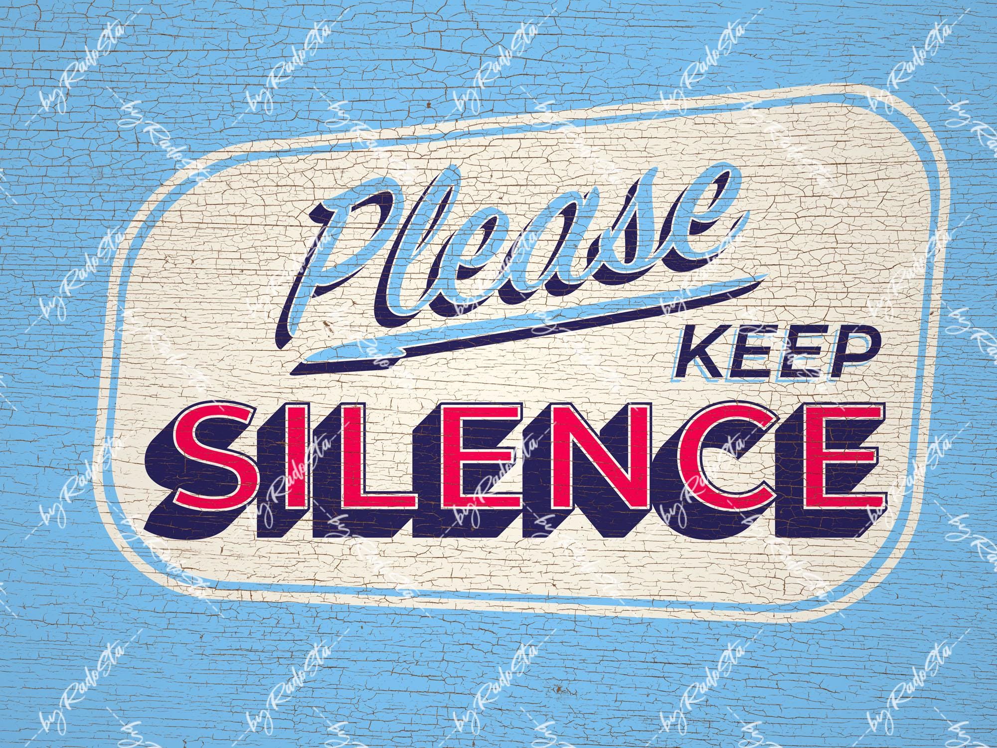 DIY Printable 'please Keep Silence' Sign Digital Download JPG - Etsy