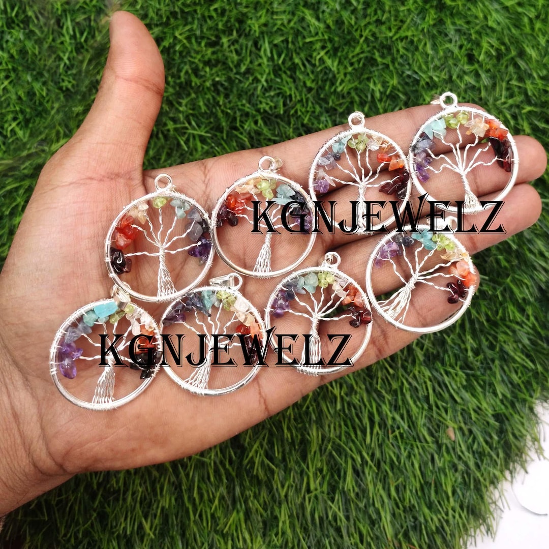 Natural Tree Pendant Silver Plated Pendant Tree Life Pendant ,healing ...
