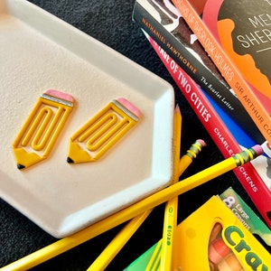 Pencil Clay Bookmark, Pencil Bookmark, Teacher Bookmark, Teacher ...