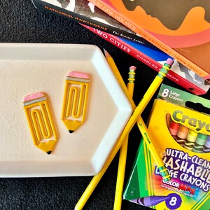Pencil Clay Bookmark, Pencil Bookmark, Teacher Bookmark, Teacher ...