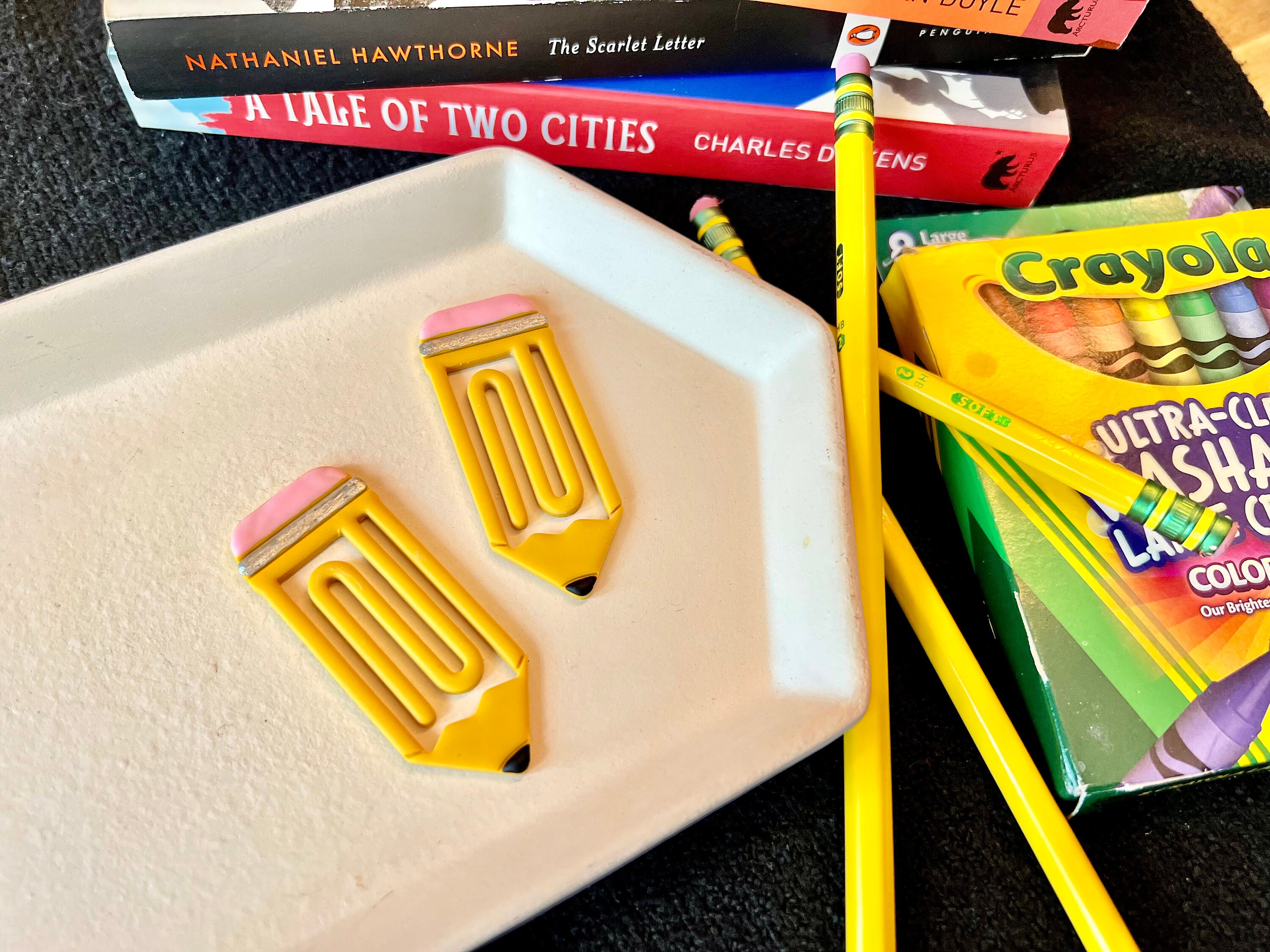 Pencil Clay Bookmark, Pencil Bookmark, Teacher Bookmark, Teacher ...