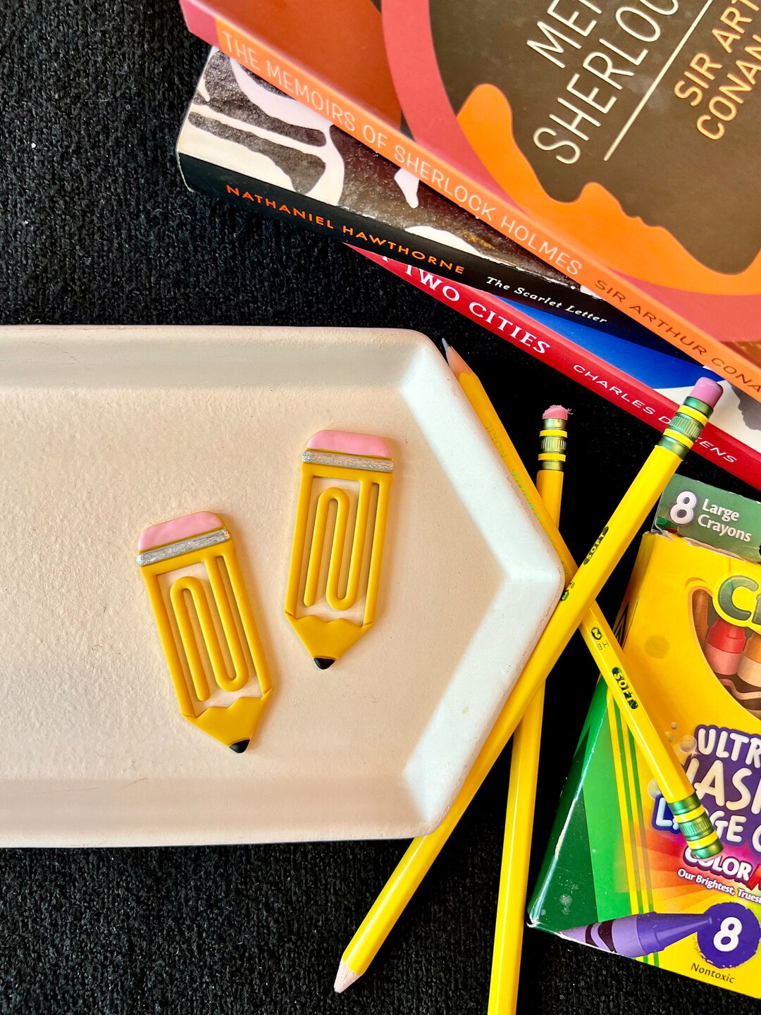 Pencil Clay Bookmark, Pencil Bookmark, Teacher Bookmark, Teacher ...