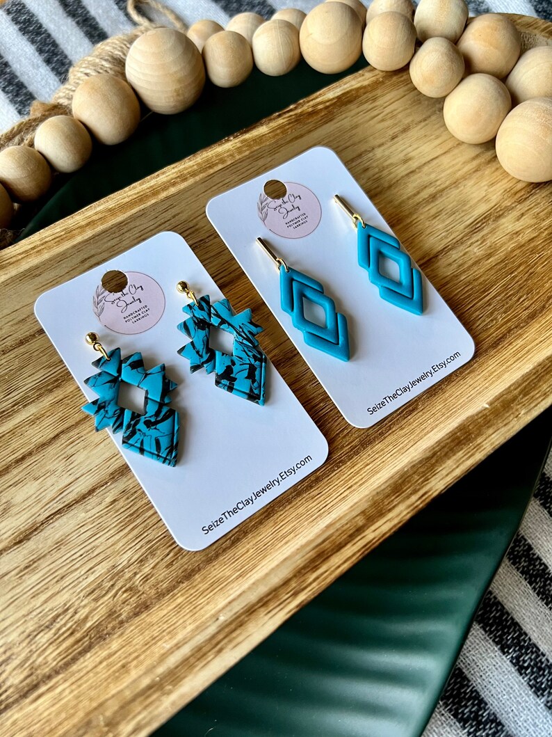 Aztec Clay Earrings Aztec Earrings Western Clay Earrings - Etsy