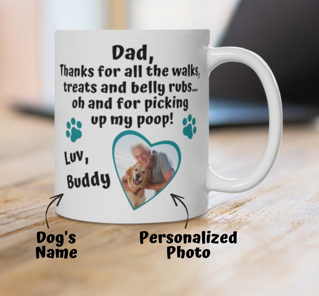 Dog Dad Gift, Fathers Day Dog Dad Gift, Personalized Dog Dad Mugs ...