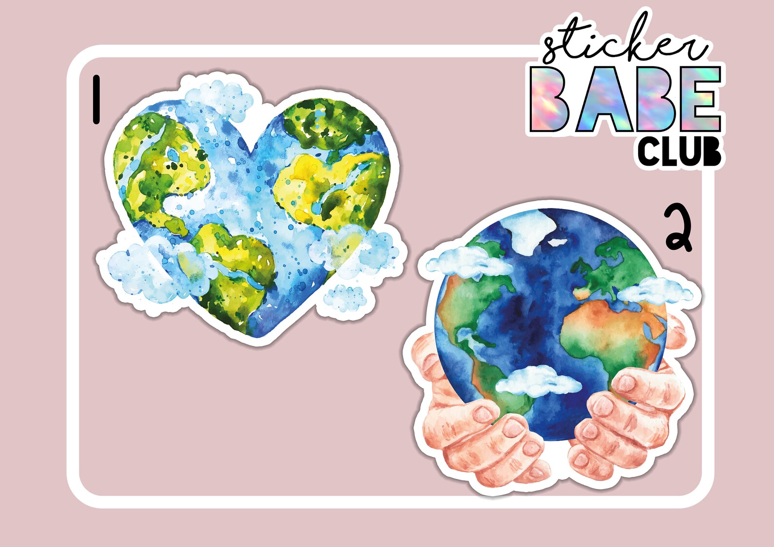 Earth Stickers Earth Laptop Stickers Water Bottle Stickers | Etsy