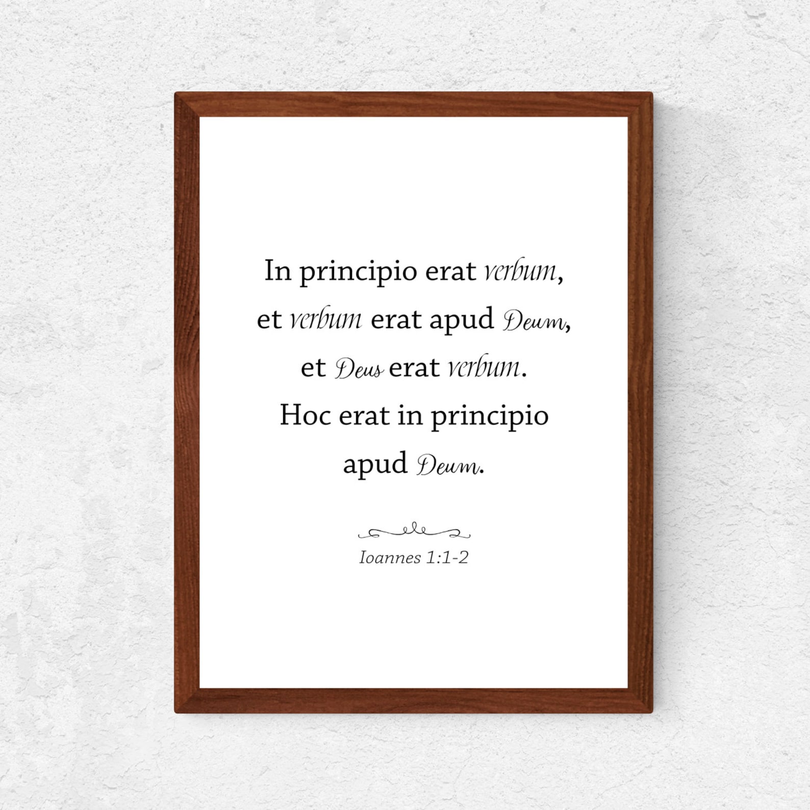 Latin Scripture Wall Art John 1:1, Printable Latin Bible Verses, in the ...