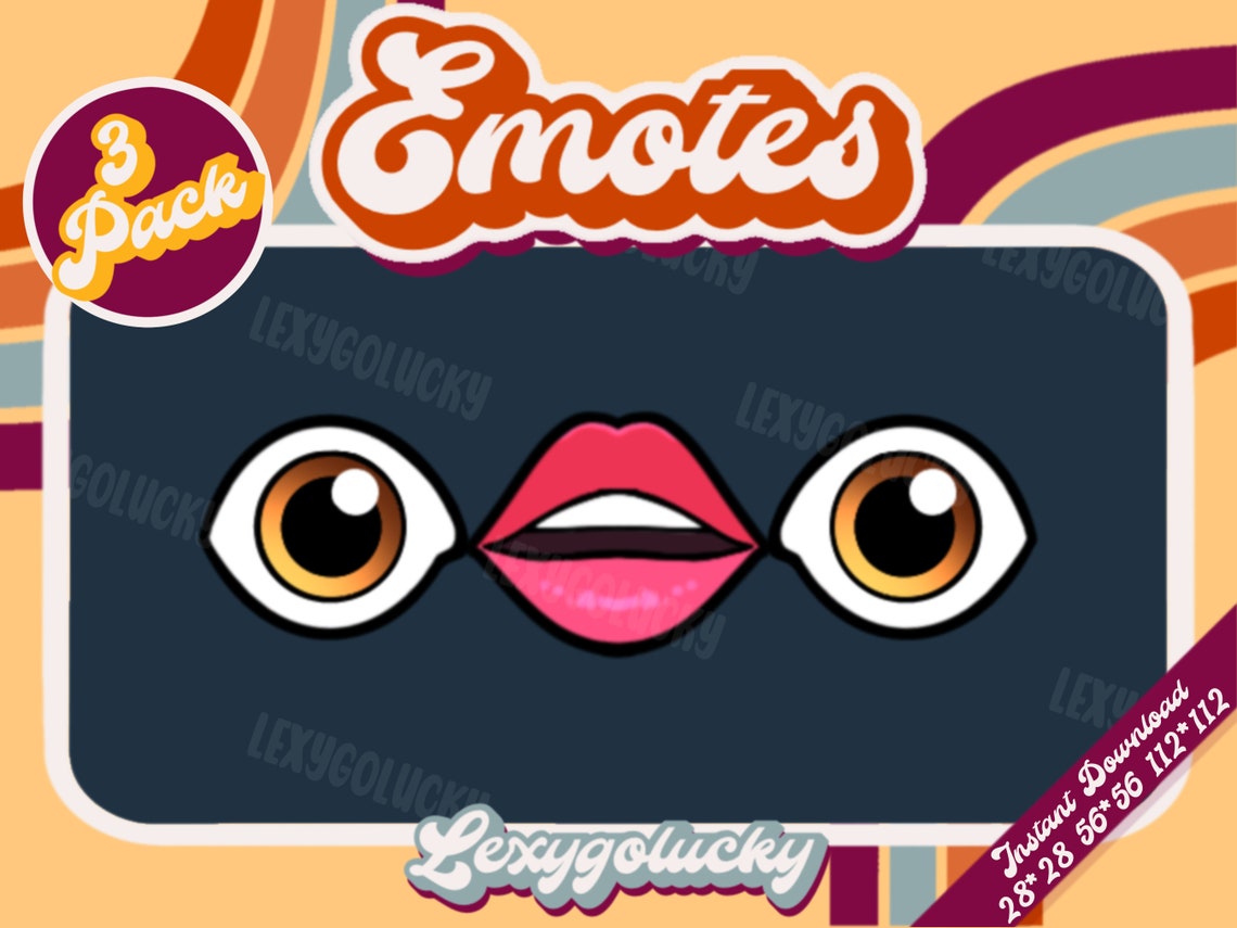 Emoji Face Emotes | Twitch Emote | Three Pack | Digital File | Instant ...
