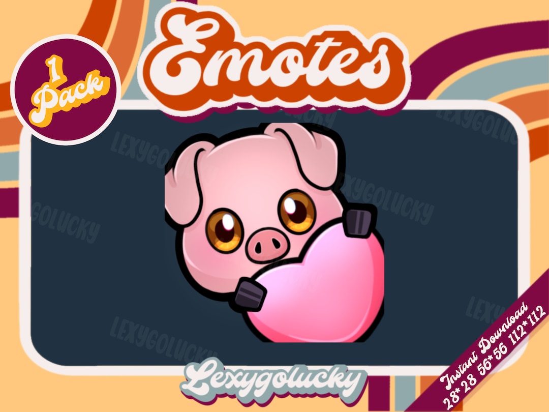Pig Emote | Twitch Emote | One Pack | Digital File | Instant Download ...
