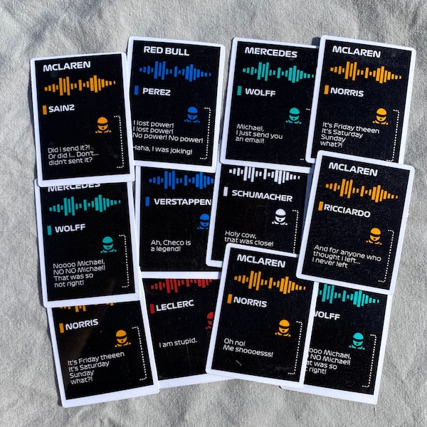 Formula 1 Radio Board Stickers - Etsy