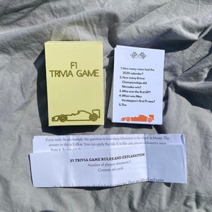 Formula 1 Trivia Game F1 Card Game Formula 1 Game F1 Gift Game ...