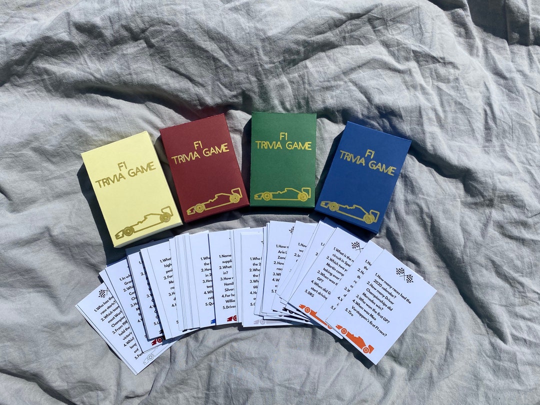 Formula 1 Trivia Game F1 Card Game Formula 1 Game F1 Gift Game ...