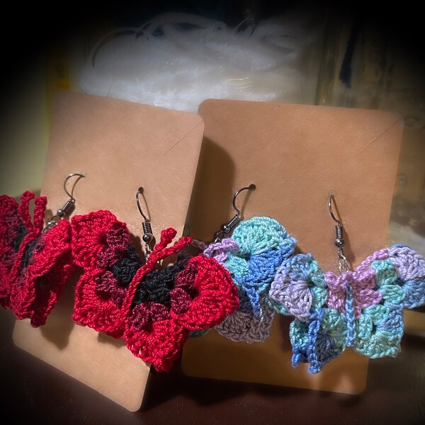 Crochet Earrings - Etsy