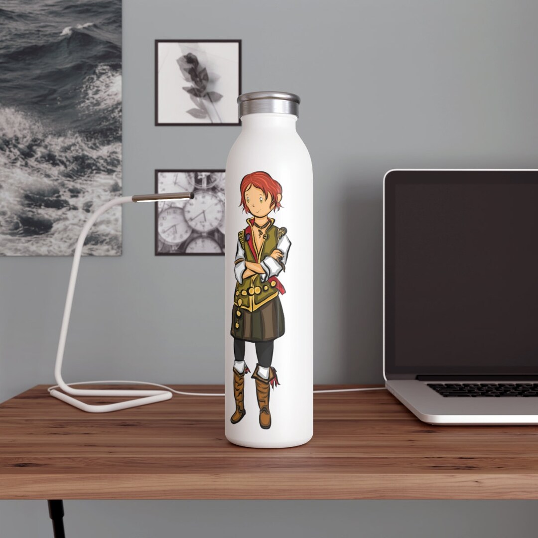 Healer Video Game Art Water Bottle, Game Room Decor, Book Lover, Polish ...