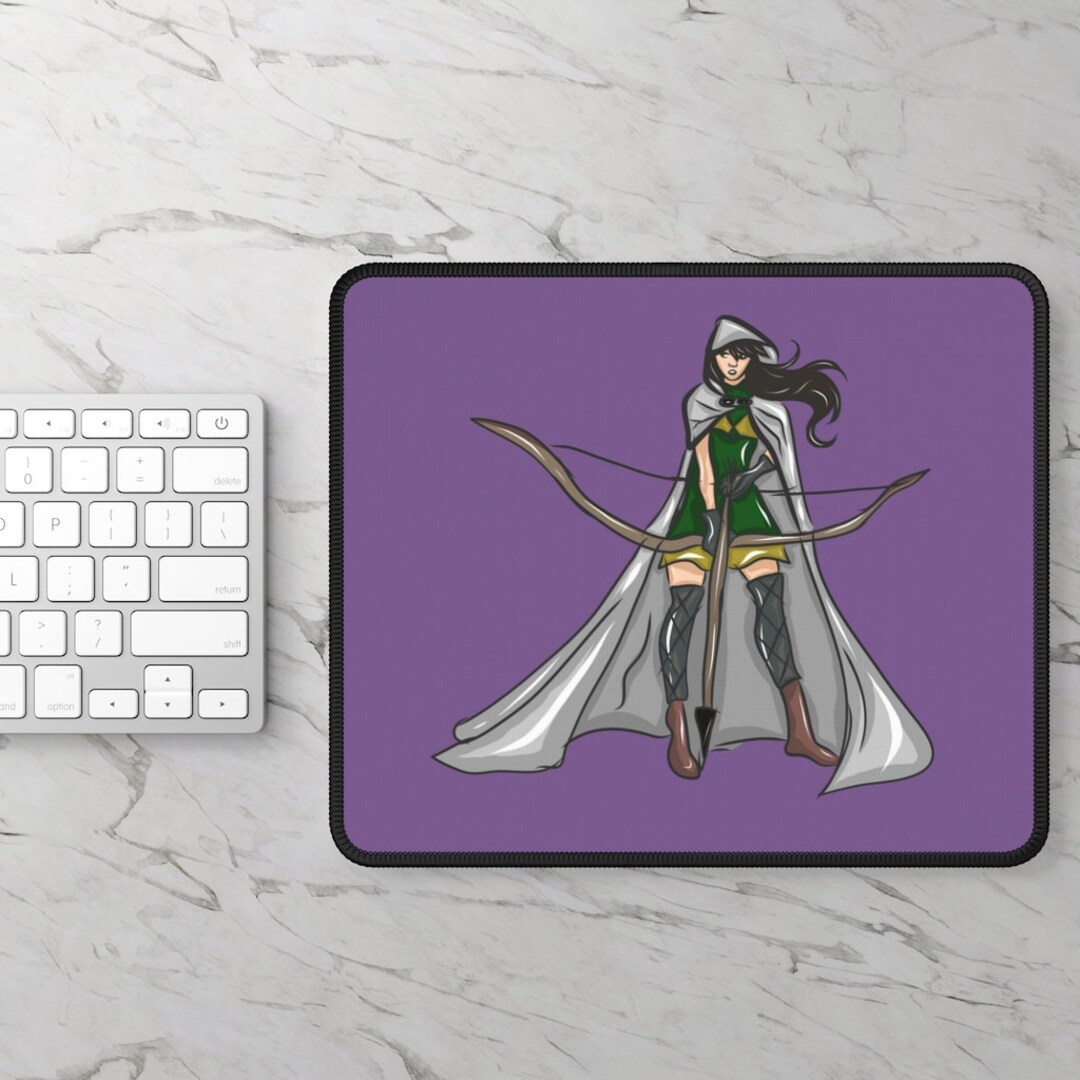 Archer 9x7 Inch Mousepad, Fantasy, Rogue, Gamer Girl, Gaming Desk Setup ...