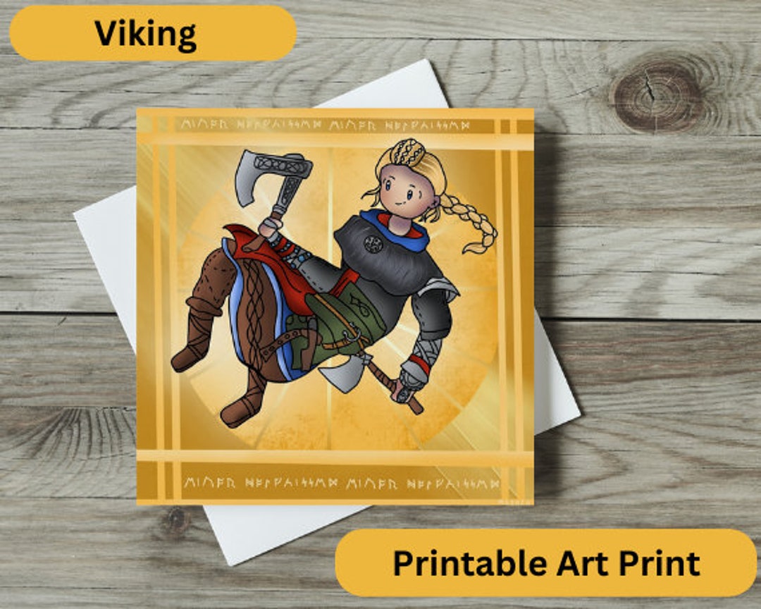 Viking Printable Art Print Archeologist History Lover - Etsy