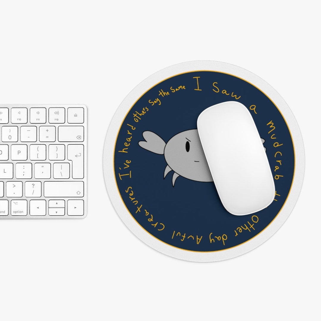 Crab Art Mouse Pad, Gaming Quote, Circle Gaming Mouse Pad, Roleplaying ...