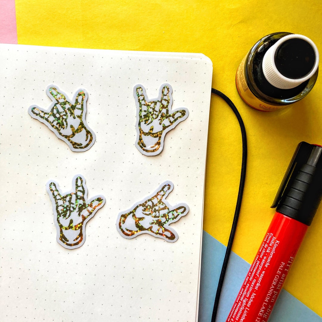 LAST CHANCE: ASL I Love You American Sign Language Glitter Vinyl ...