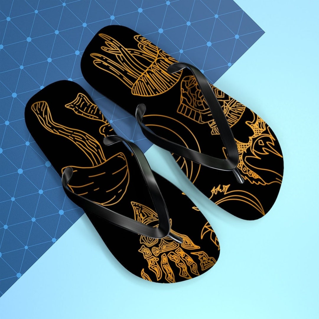 RPG Gamer Moon and Star Flip Flops for Gamer, Summer Gaming Accessories ...