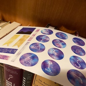LAST CHANCE Constellations Planner Sticker Sheets, 5x7 Matte Vinyl Stickers, Celestial Sticker ...