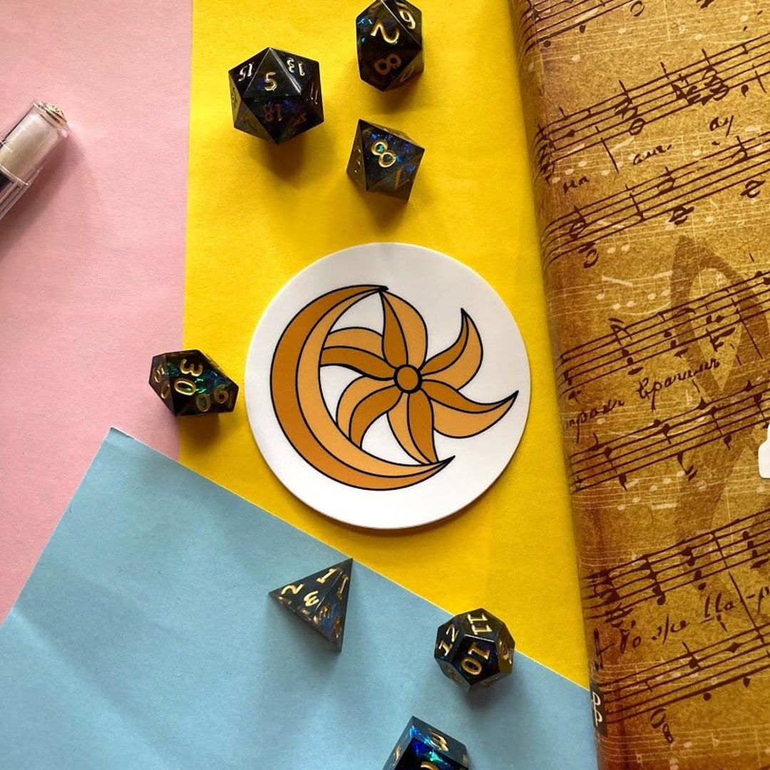 Moon and Star Symbol Elder Fantasy Scrolls Waterproof 3 Inch Morrowind ...