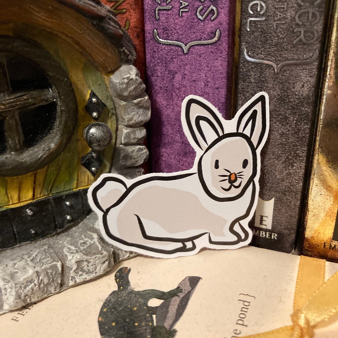 LAST CHANCE: Bunny Vinyl Sticker, White Hare, Rabbit, Animal Lover ...