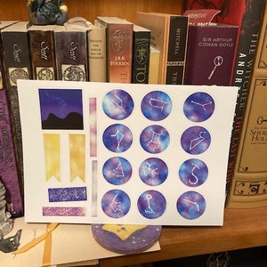 LAST CHANCE Constellations Planner Sticker Sheets, 5x7 Matte Vinyl Stickers, Celestial Sticker ...