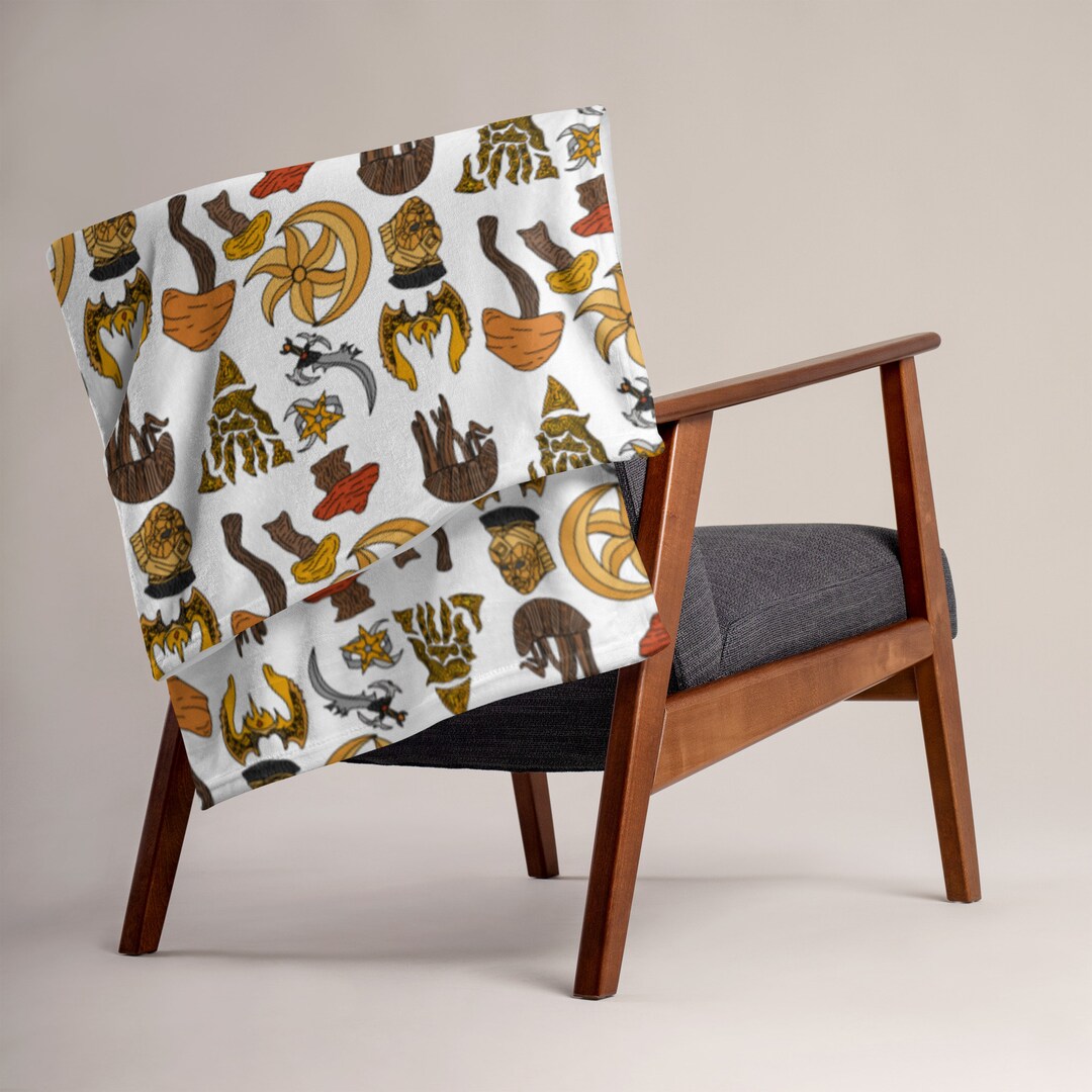Moon and Star Artifacts Morrowind Pattern Throw Blanket - Etsy