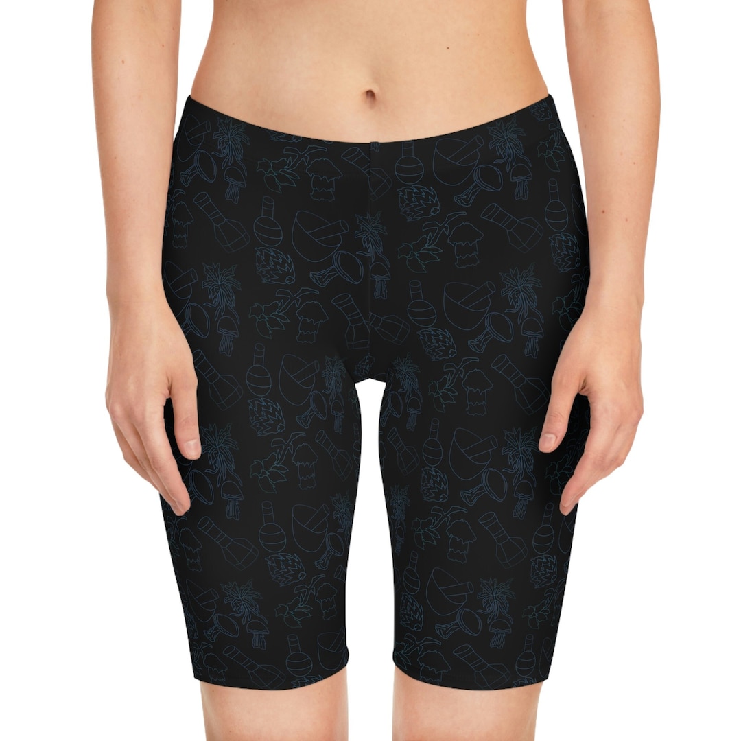 Blue Alchemy Pattern Women's Bike Shorts, Skyrim Potion Bottle ...