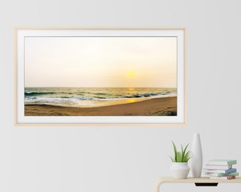 The Frame TV Art Beach Sunset , Samsung - Etsy